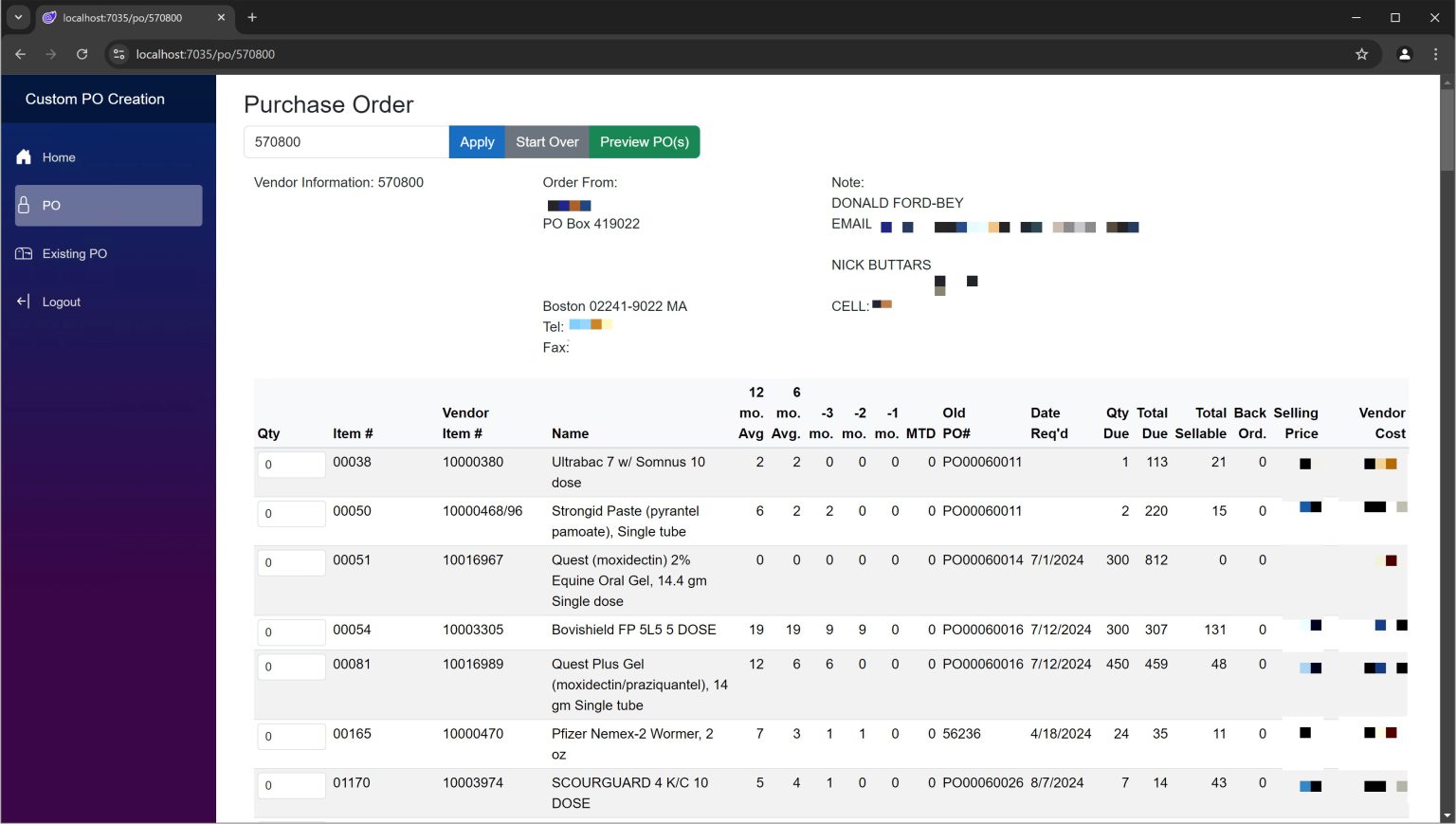 Custom PO Creation Process – Optimize Business Consulting